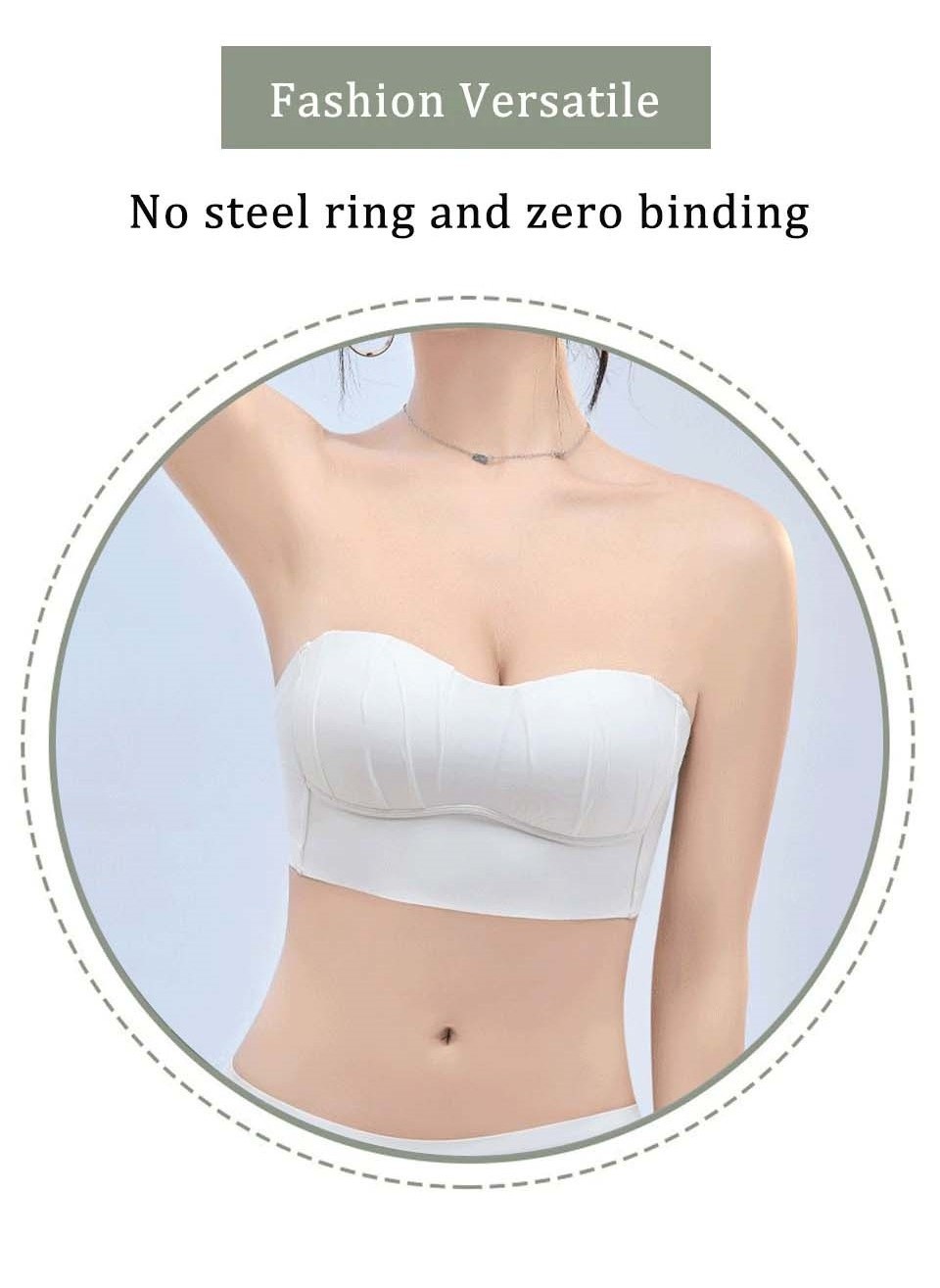 FallSweet Strapless Bras Women Wireless Bralette Thin Cup Anti-sagging Backless Tube Top ...