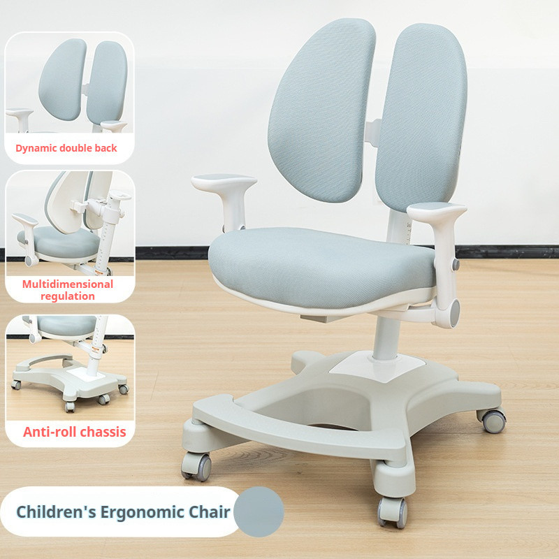 Ergonomic Kids Chair Children Study Chair with Locking Wheels Dynamic ...