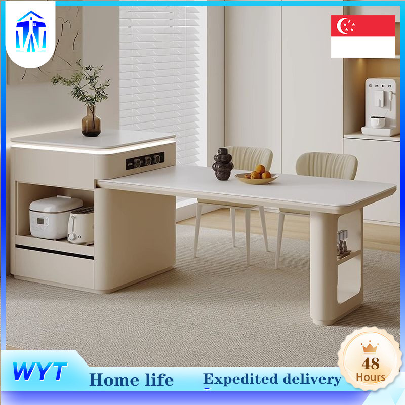 Dining Table Integrated Telescopic Dining Table Home Small Apartment ...