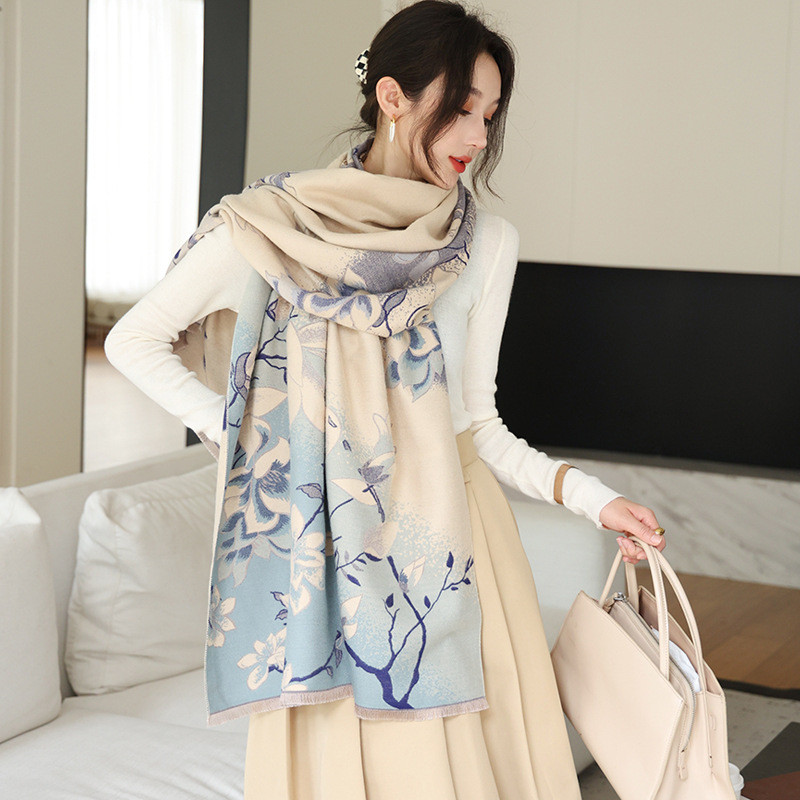 【ready stock】new fashion women cashmere-like shawl winter keep warm ...