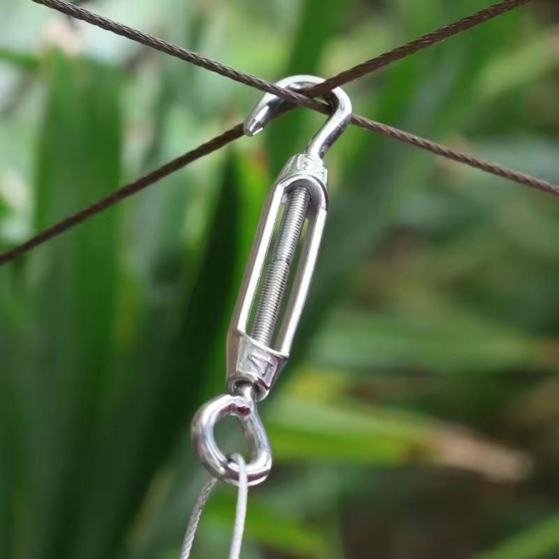 Stainless Steel Hook And Eye Tensioners Rope - Garden Wire Ropes ...
