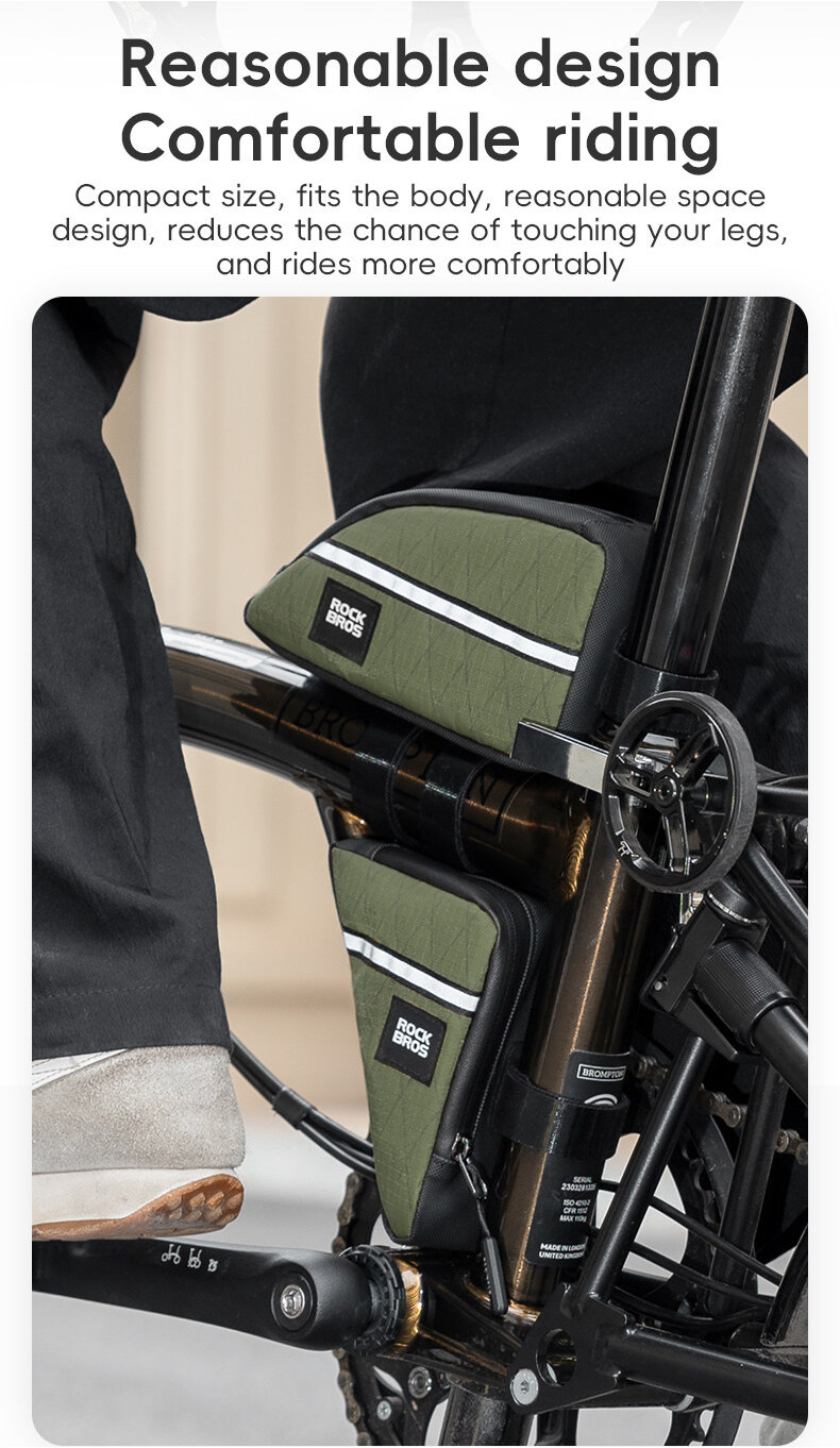 ROCKBROS Folding Bicycle Triangle Bag Portable Convenient Bicycle Tool ...