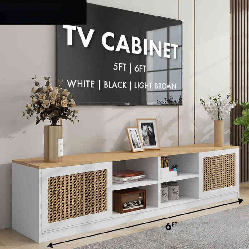Tv Console Cabinet/ Tv Console /storage / Tv/ Tv Cabinet (5ft/6ft ...