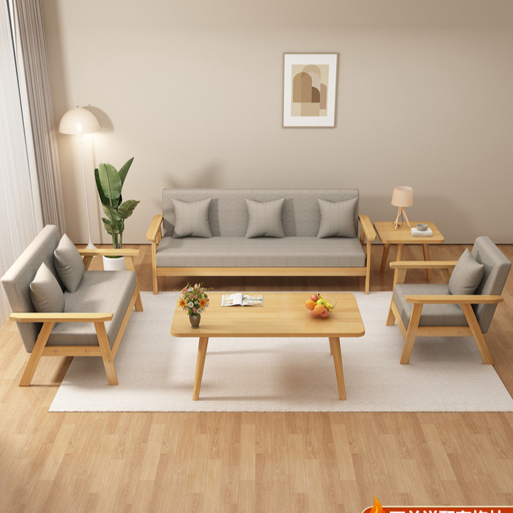 Sofa And Coffee Table Set Simple Small Apartment Living Room Rental ...
