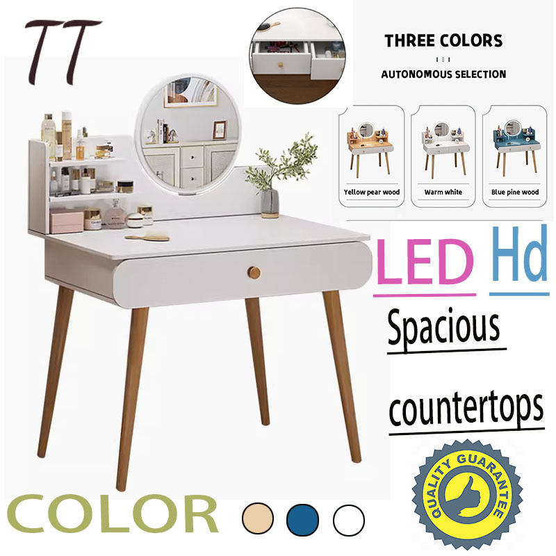 TT Dressing table Lockers With LED Mirror Modern Dressing Make Up Table ...
