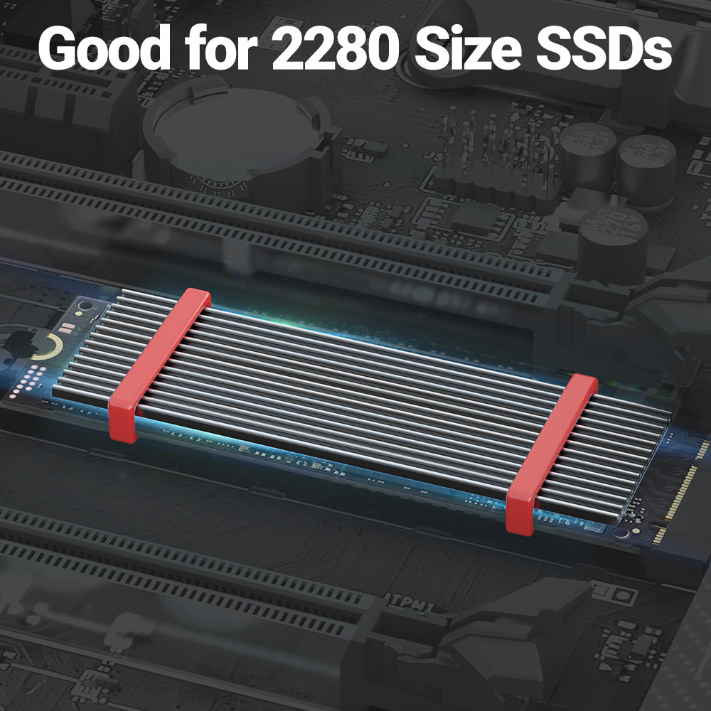 JEYI M.2 SSD Heatsink, Aluminum PS5 Radiator Solid State Drives Cooler ...