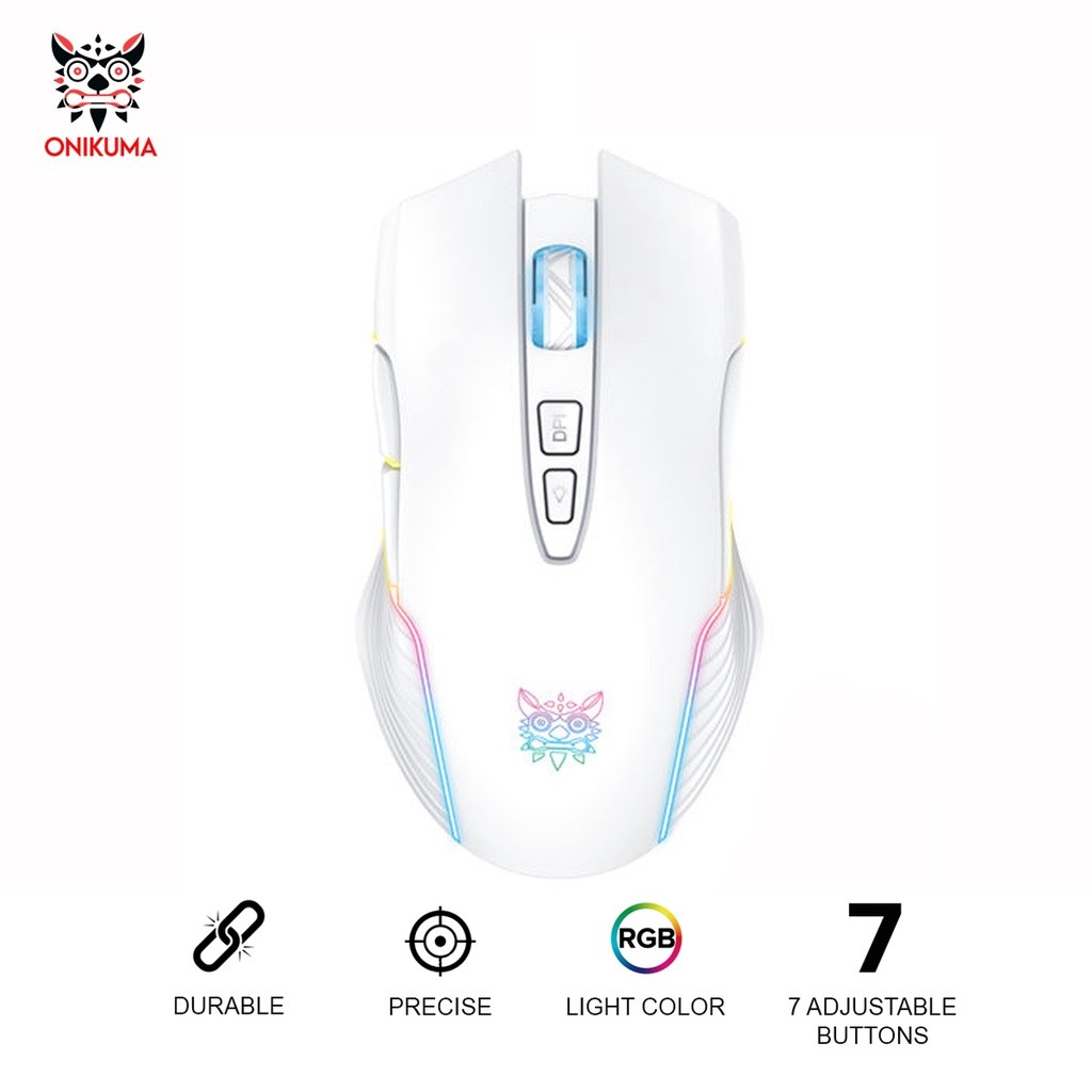 Onikuma CW905 Wireless RGB Gaming Mouse, USB Optical Computer Mice with ...