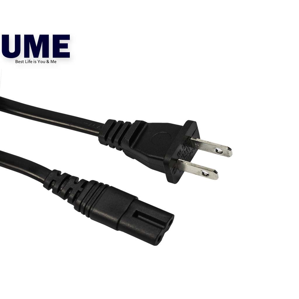 UME US 2 Prong 2 Pin Power Supply Ac Adapter Cable Cord 1.5M COD ...