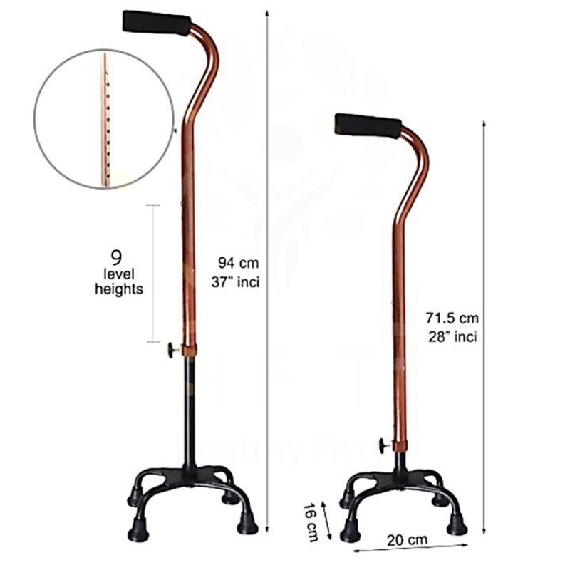 4 Legged Walking Stick 4 legged Bronze Cane With Lightweight Aluminum ...