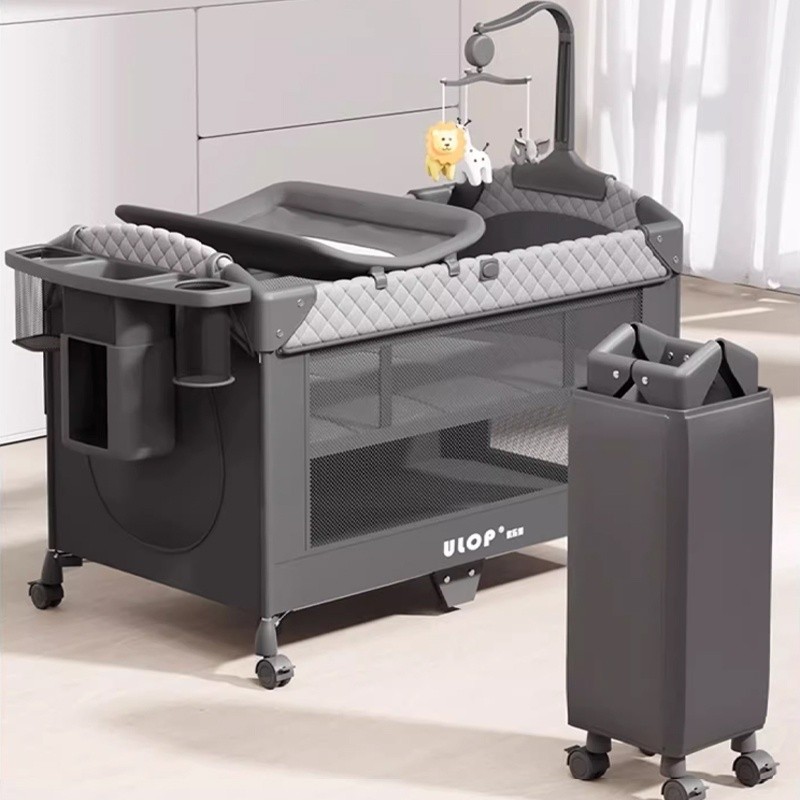 Baby Cot Foldable Splicing Baby Bed Mobile Baby Bed Portable Baby Crib ...