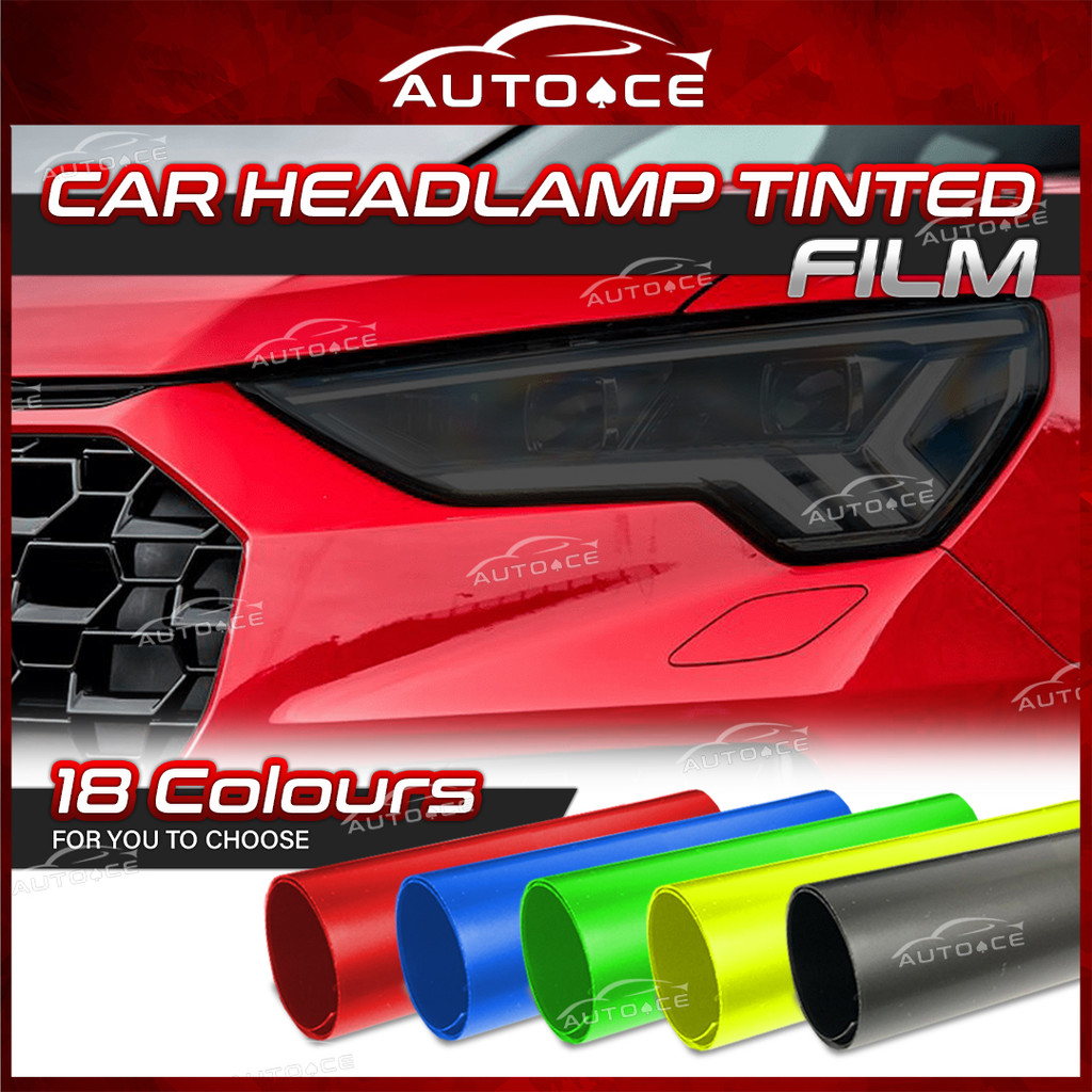 1Meter x 30cm Car Tinted Film Headlamp Headlight Fog light Tail Light ...