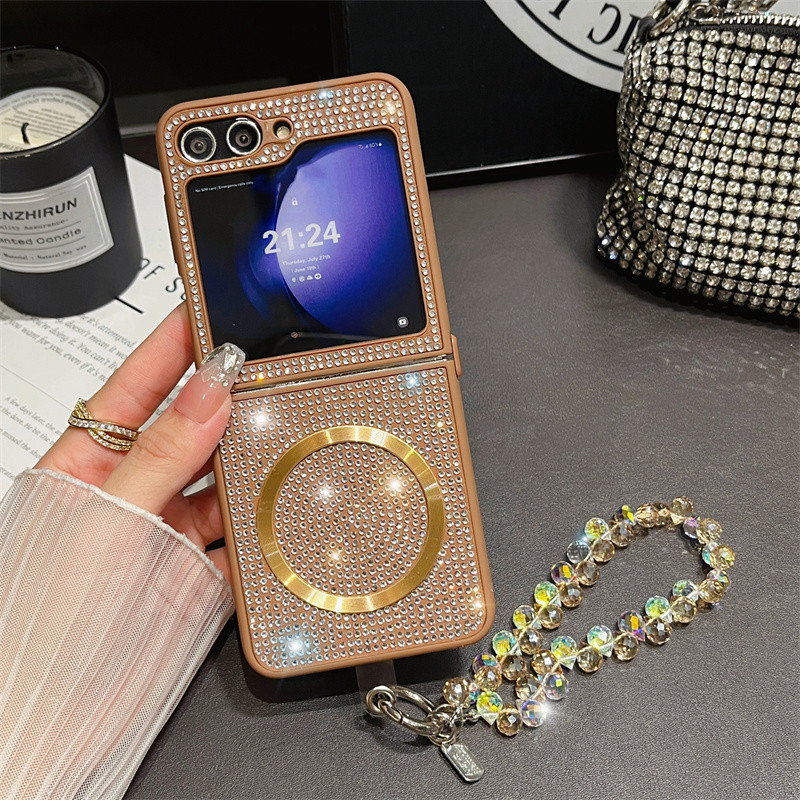 Magnetic Glitter Bling Phone Case Samsung Galaxy Z Flip 6 Z Flip 5 Z ...