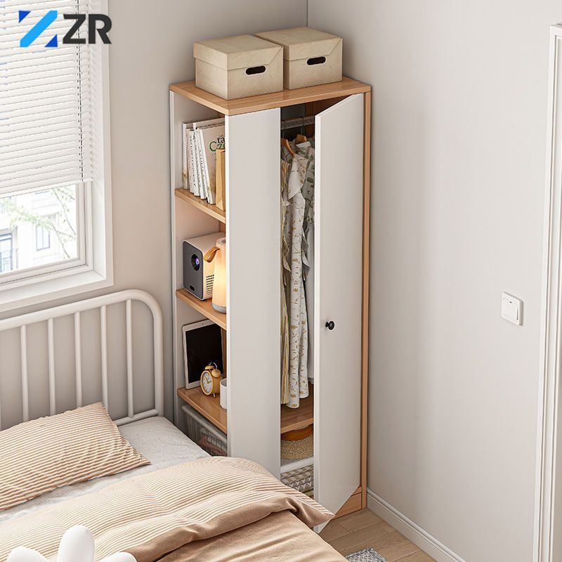 Wardrobe Single Door Home Bedroom Corner Small Wardrobe Two In One ...
