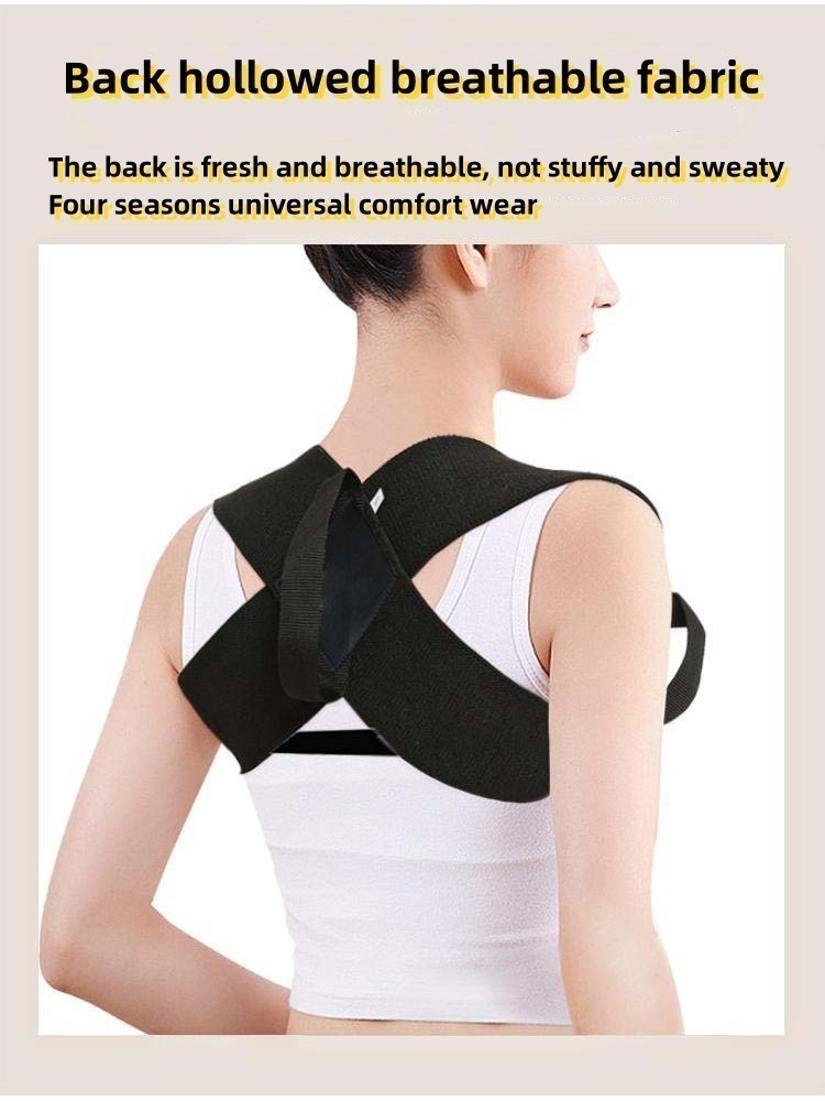 Unisex Sports Open X-Strap Shoulders Straight Back Support Posture ...