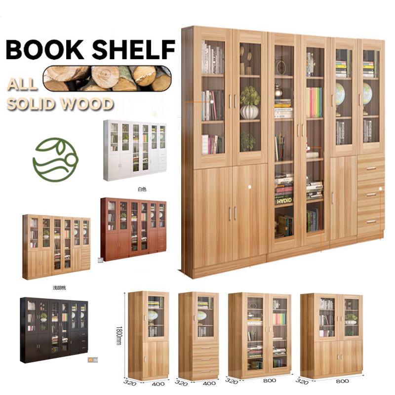 SAD Book Shelf Simple Floor with Door Living Room Storage Bookcase ...