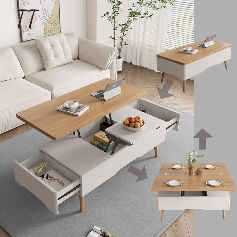 TT Coffee Table Lift Coffee Table Dual-purpose Multi-functional Dining ...
