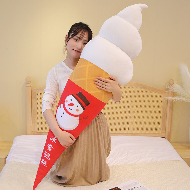 COD 50-150cm Giant Ice Cream Plush Toy Kawaii Plushies Dessert Food ...