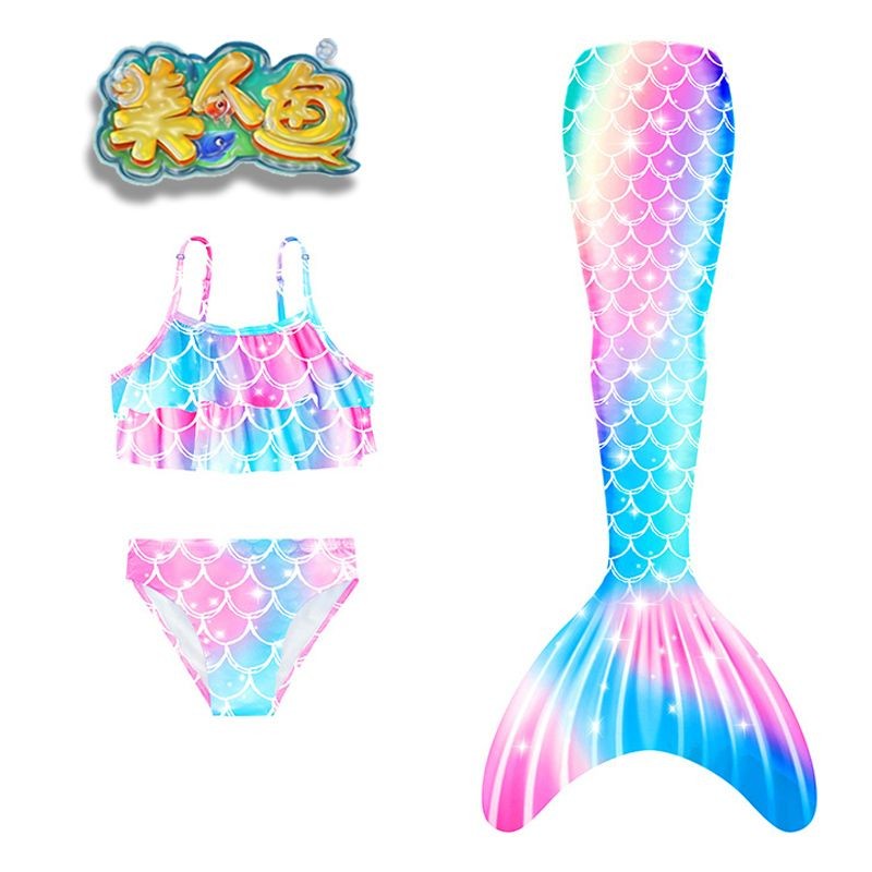 Mermaid Swimsuit Girls Swimwear Mermaid Tail Costume Children Bikini ...
