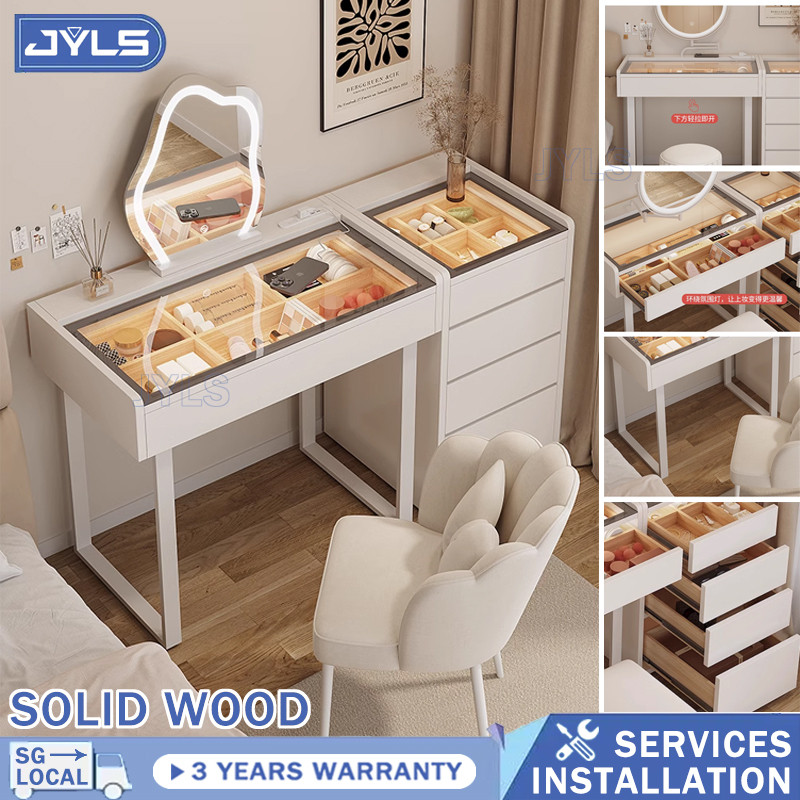 JYLS Makeup Desk Chest Of Drawer Household Small Unit Makeup Dressing ...