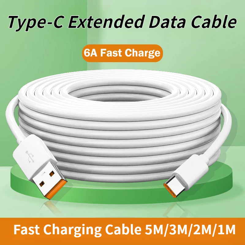 6A USB to Type C Micro Cable 5M/3M/2M/1Meter Fast Charge Universal Data ...