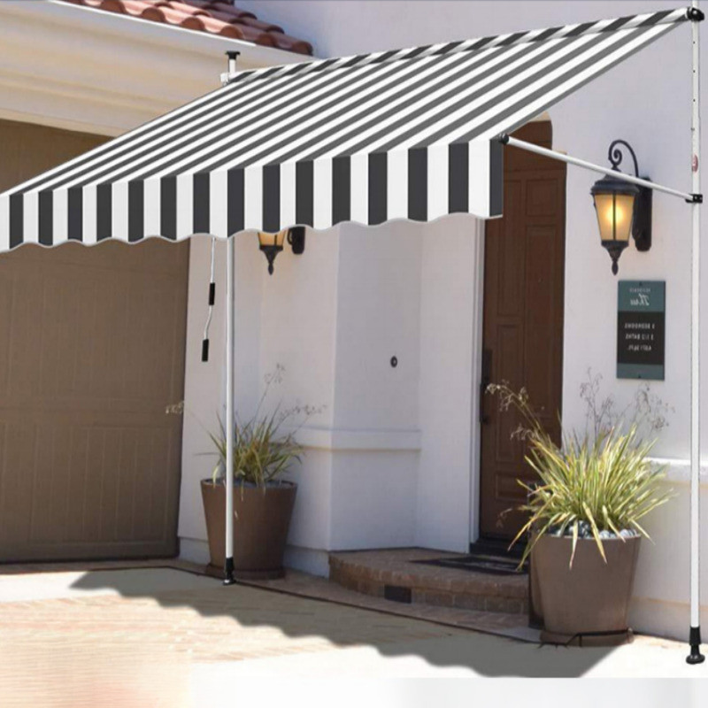 Sun Folding Shade Portable Canopy Stretching Awning Hand Cranked ...