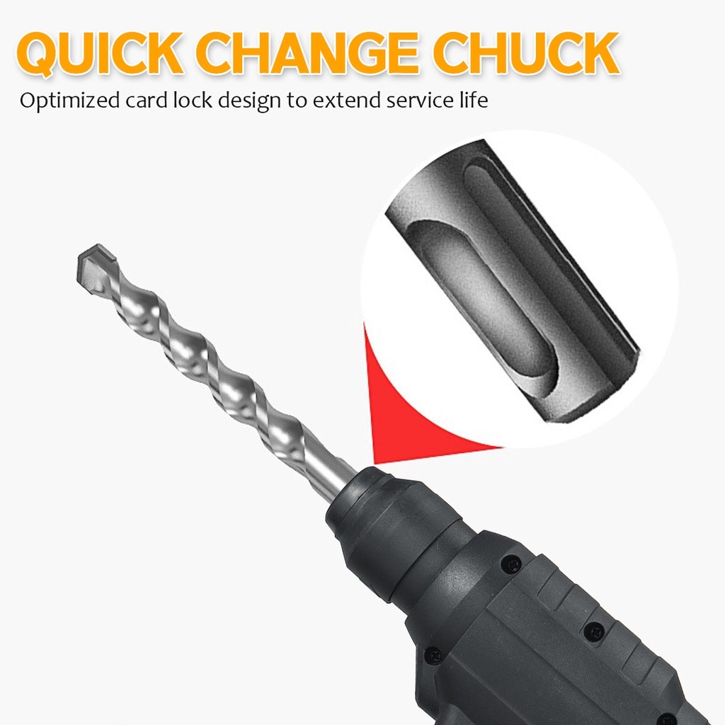 7500mAh Electric Rotary Hammer Cordless Rechargeable Multifunction ...