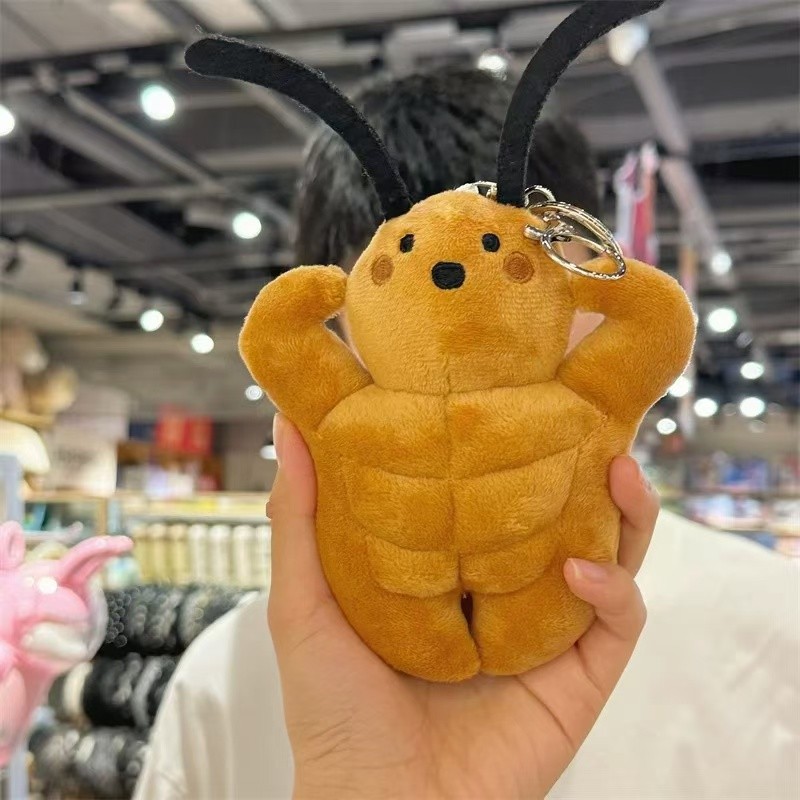 Ugly and cute Abdominal Muscle Cockroach Doll Funny Bag Ornaments ...