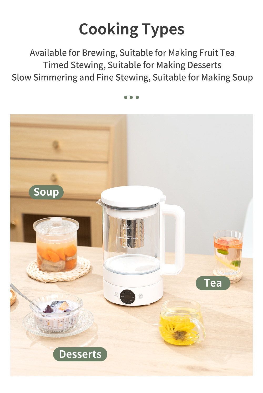 Simplus Health Pot | 1.5L 850W | 24H Reservation Double Filtration ...