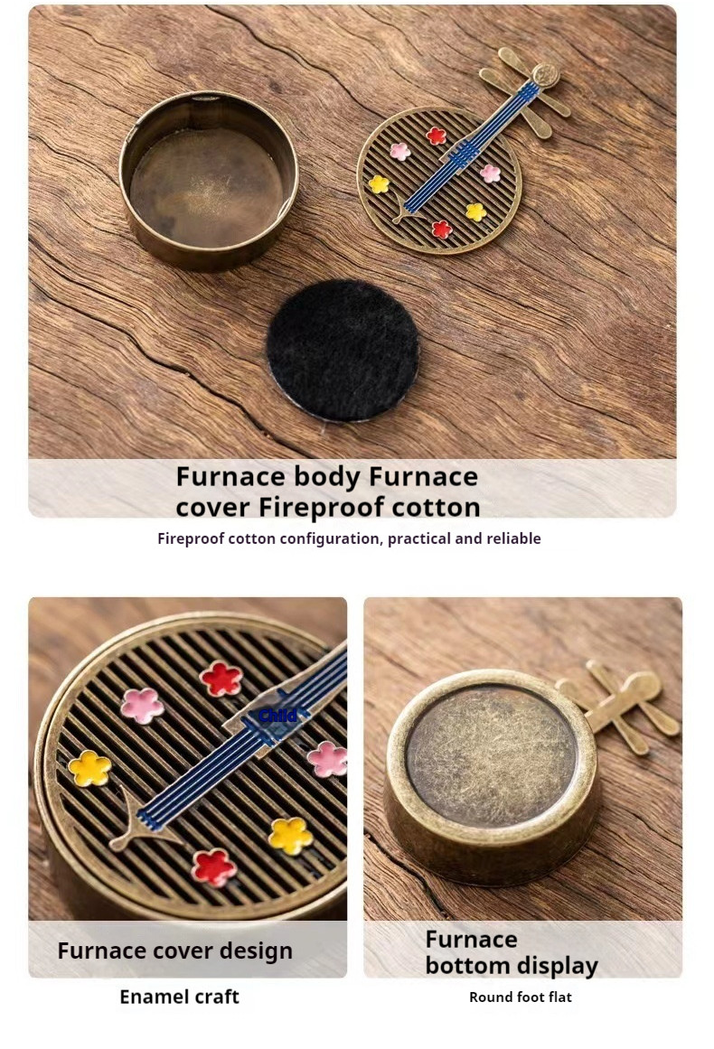 Incense Burner Small Incense Holder Aromatherapy Chinese Style Copper ...
