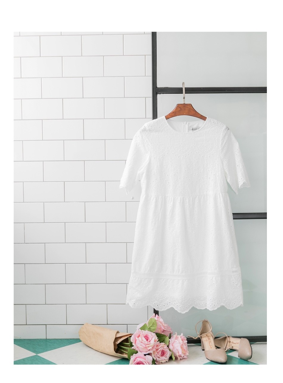 Weekend X Ob Design Casual Women Clothes White Cotton Eyelet Lace A ...