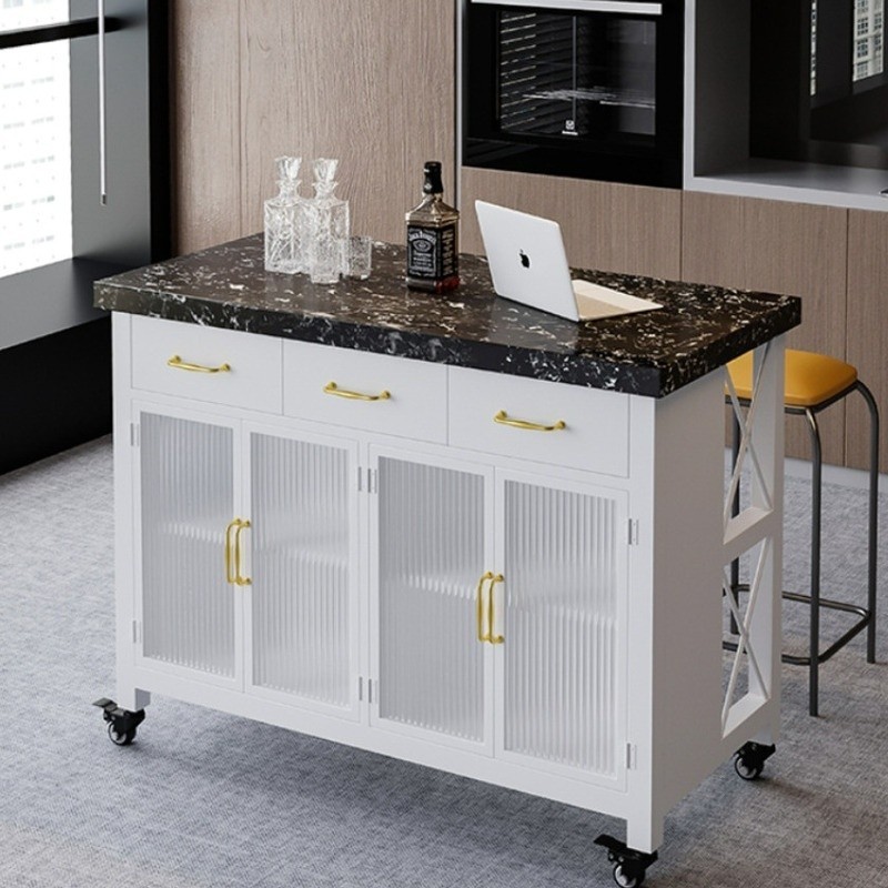Cupboard Open Plan Kitchen Movable Middle Island Countertop Sideboard ...