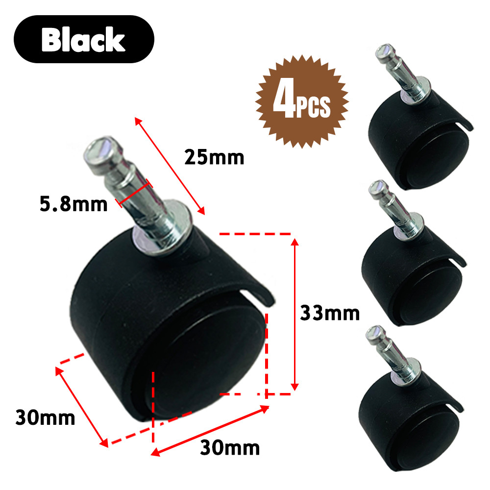 [1SET | 4PCS] Innohut 30MM Universal Nylon Caster Wheel Plastic Trolley ...
