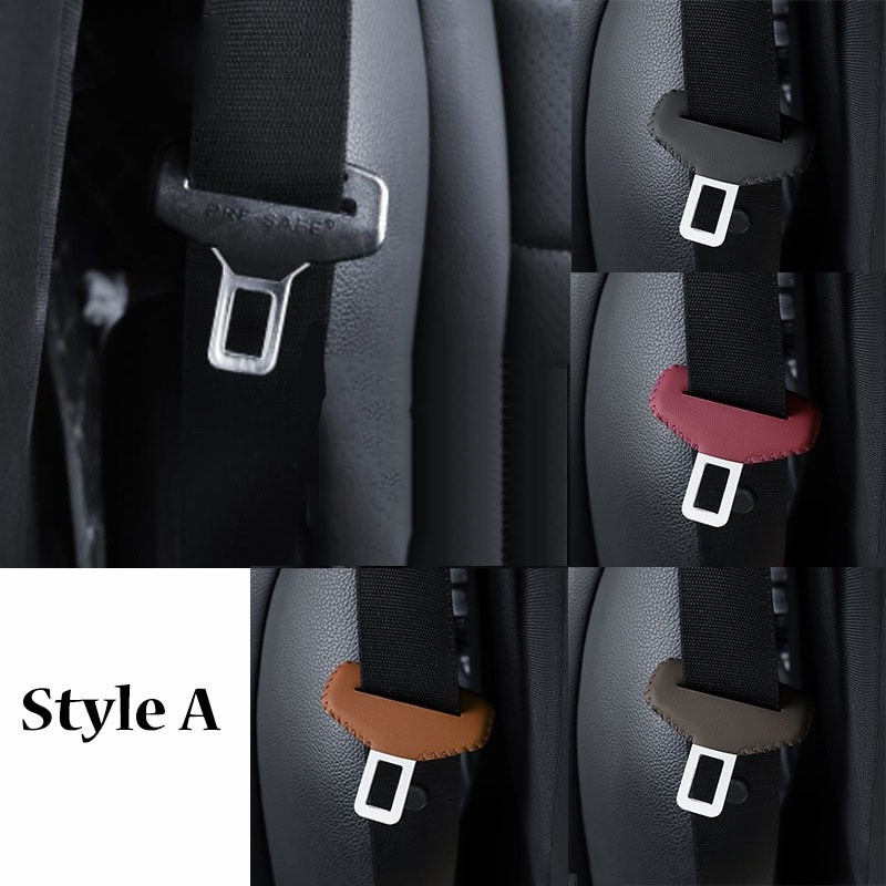 Toyota Car Safety Belt Buckle Protector Cover Leather Seat Belt Clip ...
