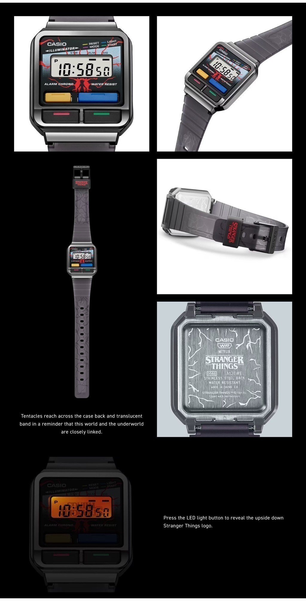 CASIO VINTAGE X STRANGER THINGS Netflix Collaboration Unisex Digital ...