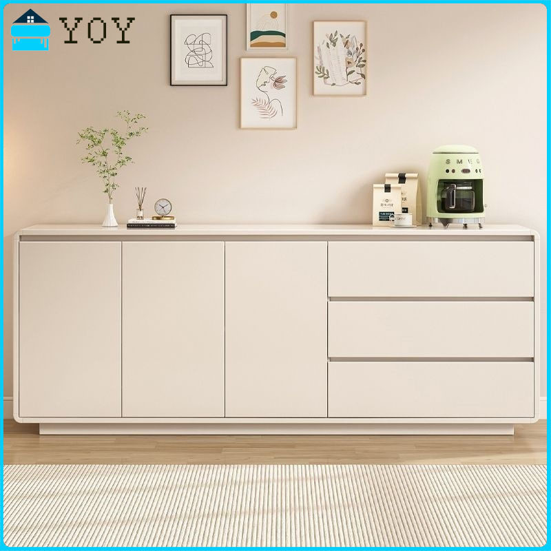 Cupboard Solid Wood Sideboard Against The Wall Integrated Storage ...