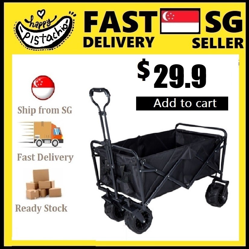 foldable wagon Trolley Camping Trolley Outdoor Tool truck portable ...