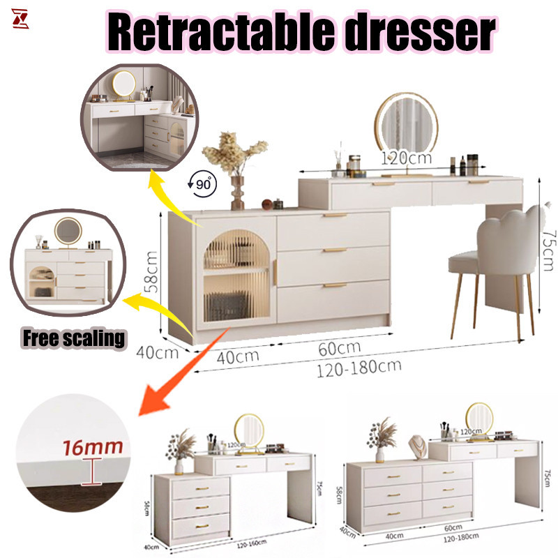 LRJ Dressing Table Container Drawer Baby Girl Set Modern Dressing Table ...