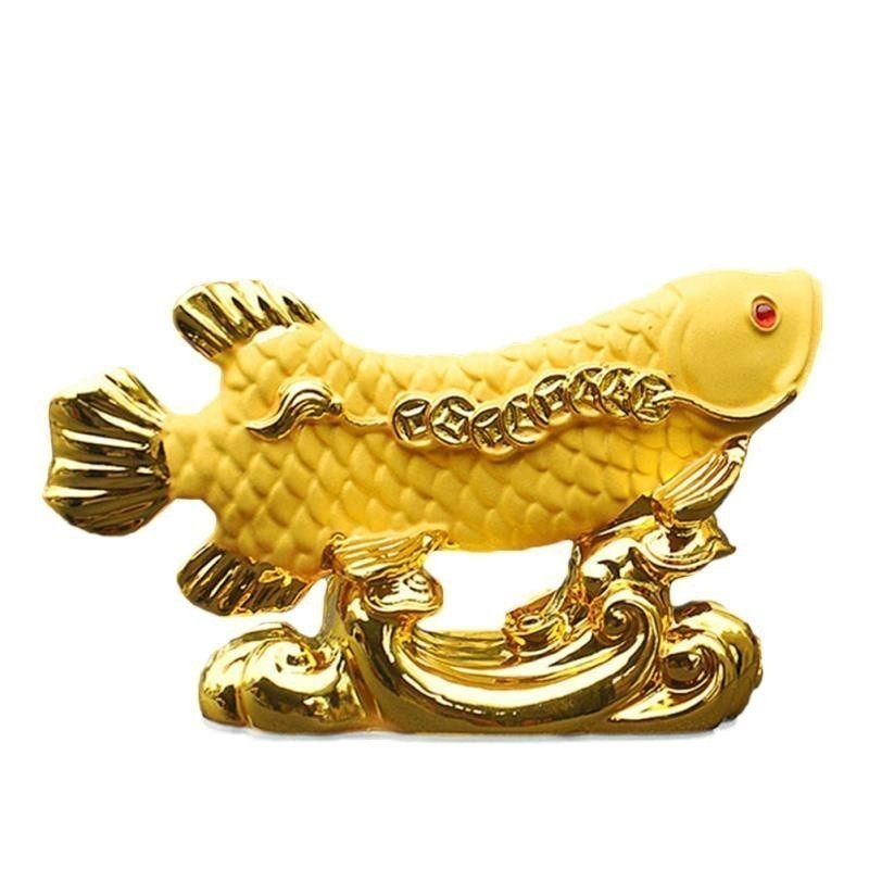 [Toronto2] Fish Statue Wealth Shui Feng Chinese Figurine Ornament ...