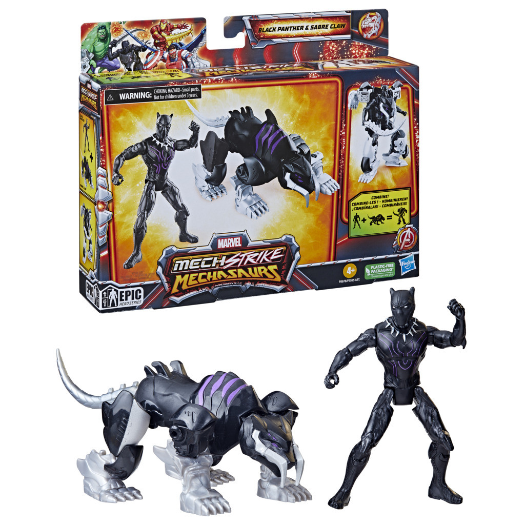 Marvel Mech Strike Mechasaurs 4" Black Panther with Sabre Claw ...