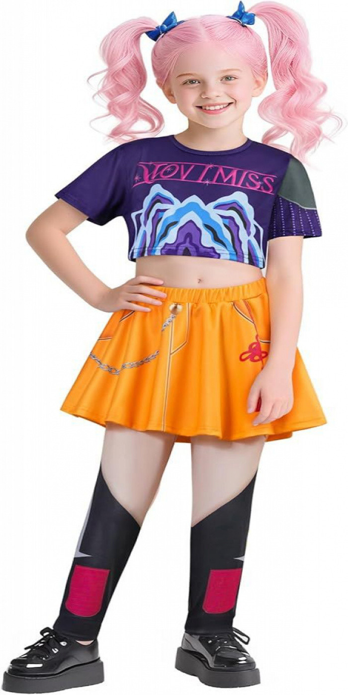 Fast Shipping kpop demon hunters costume kids Demon Hunter Pop Singer ...