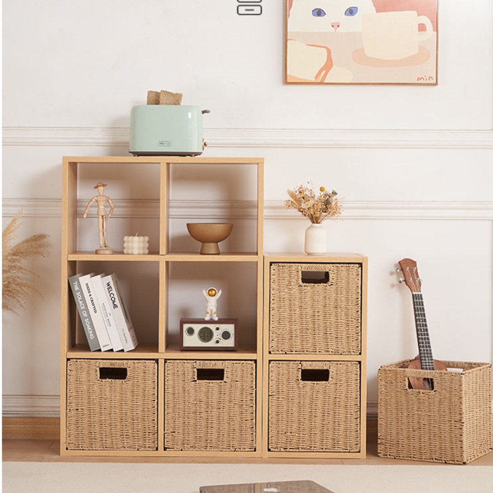 【Ready stock】Foldable Paper Rattan Storage Box Bedroom Living Room ...