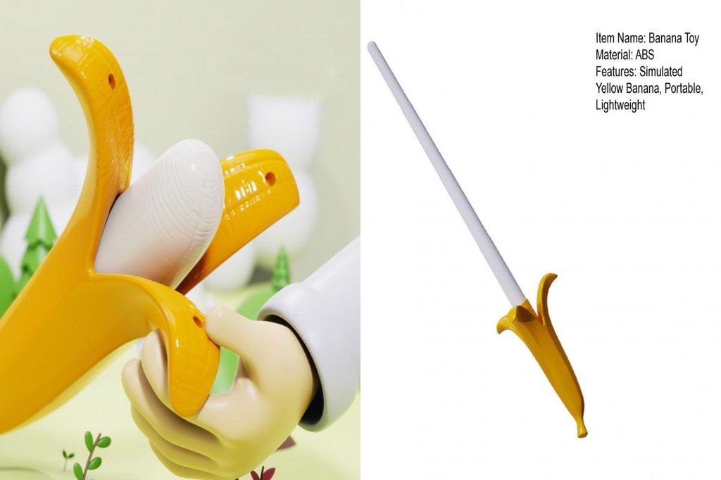 [TY] Retractable Banana Longsword Stretchable Telescopic Banana Toy ...