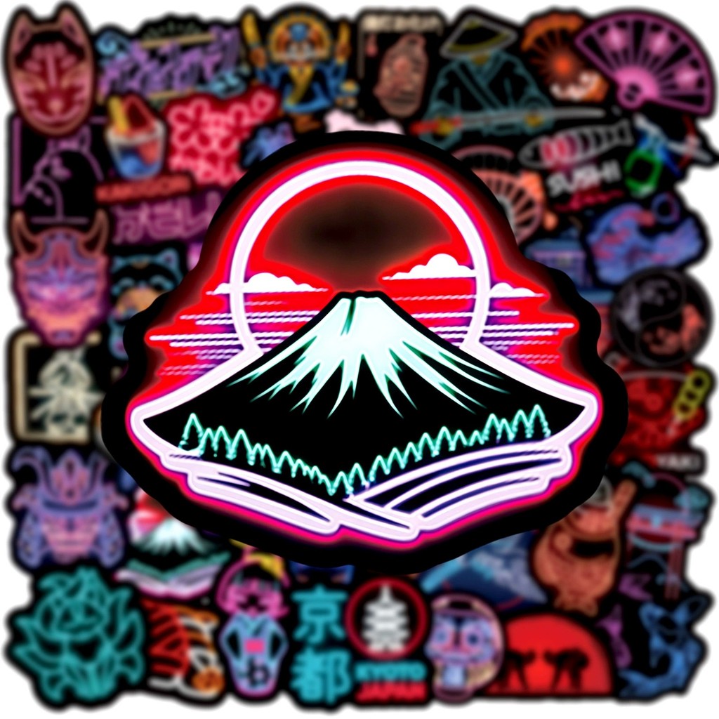 No Glow! 50 Pieces Of neon Light Stickers For Decoration Top lights ...