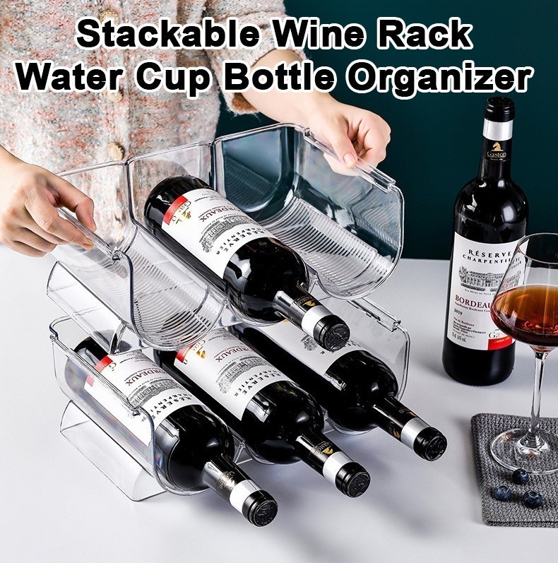 HOMB Stackable Wine Rack Water Flask Bottle Organizer Thermos Holder ...