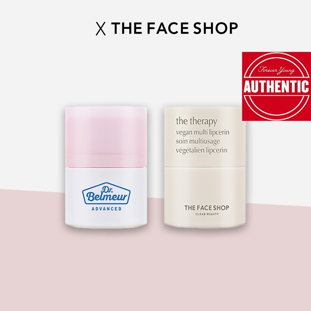 THE FACE SHOP Dr. Belmeur Advanced Pink Lipcerin 15g/The Therapy Vegan ...