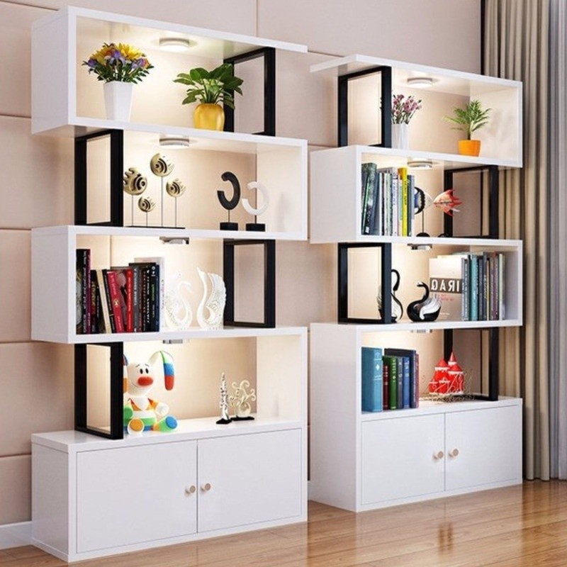 Iron And Steel Book Shelf Combination Bookshelf Cabinet Easy Bookcase ...