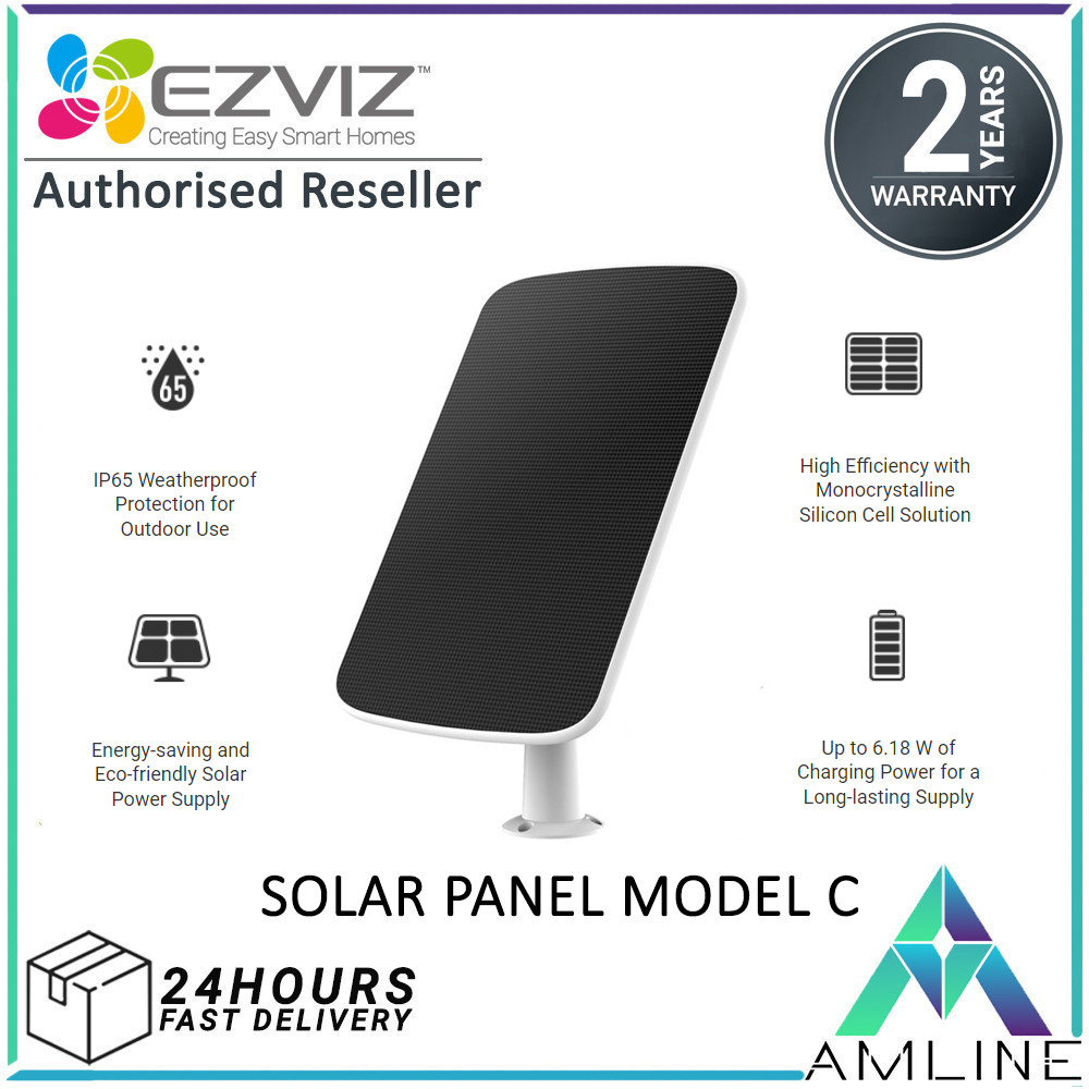 EZVIZ SOLAR Charging Panel -C Compatible For CB3 BC1C HB8 CB8 BC1 B1/B2 ...
