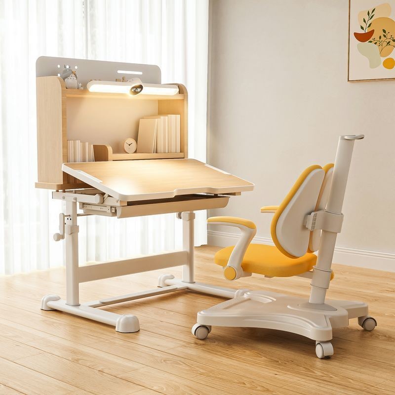 Study Table Chair Set Kids Table Height Adjust Table Desk Ergonomic ...