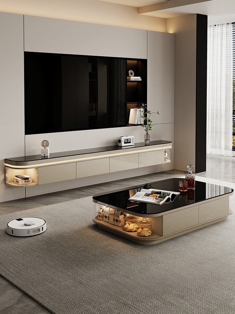 Suspended tv console store