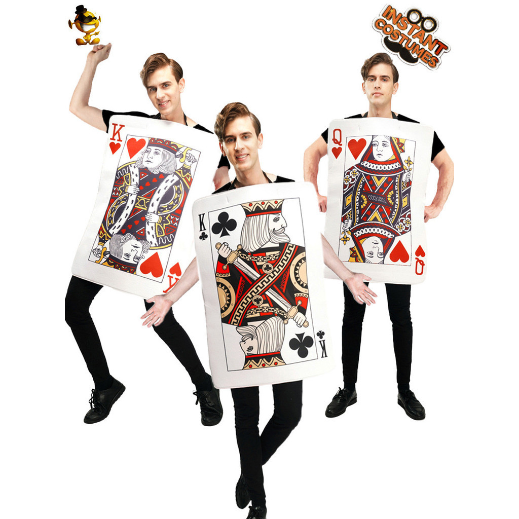 Halloween Costumes Cross-Dressing Playing Cards Couple Costumes Queen ...